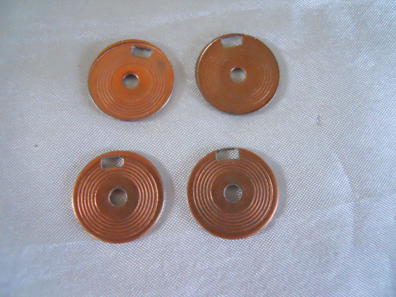 Vintage Industrial Copper Plated Discs - Etsy