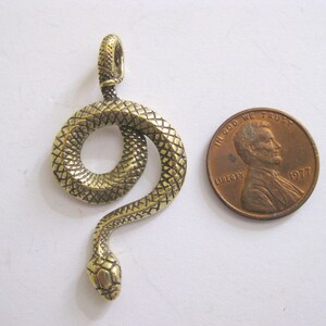 Brass Snake Pendant - Etsy