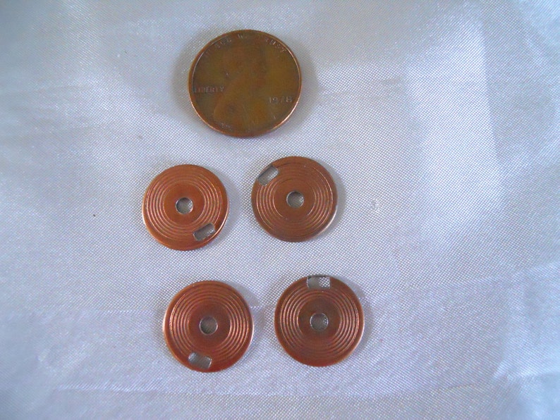 Vintage Industrial Copper Plated Discs - Etsy