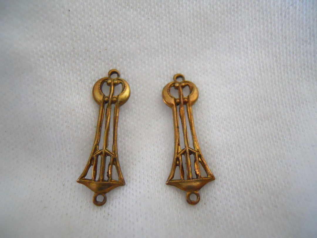 Edwardian Brass Ox Connector Pair - Etsy