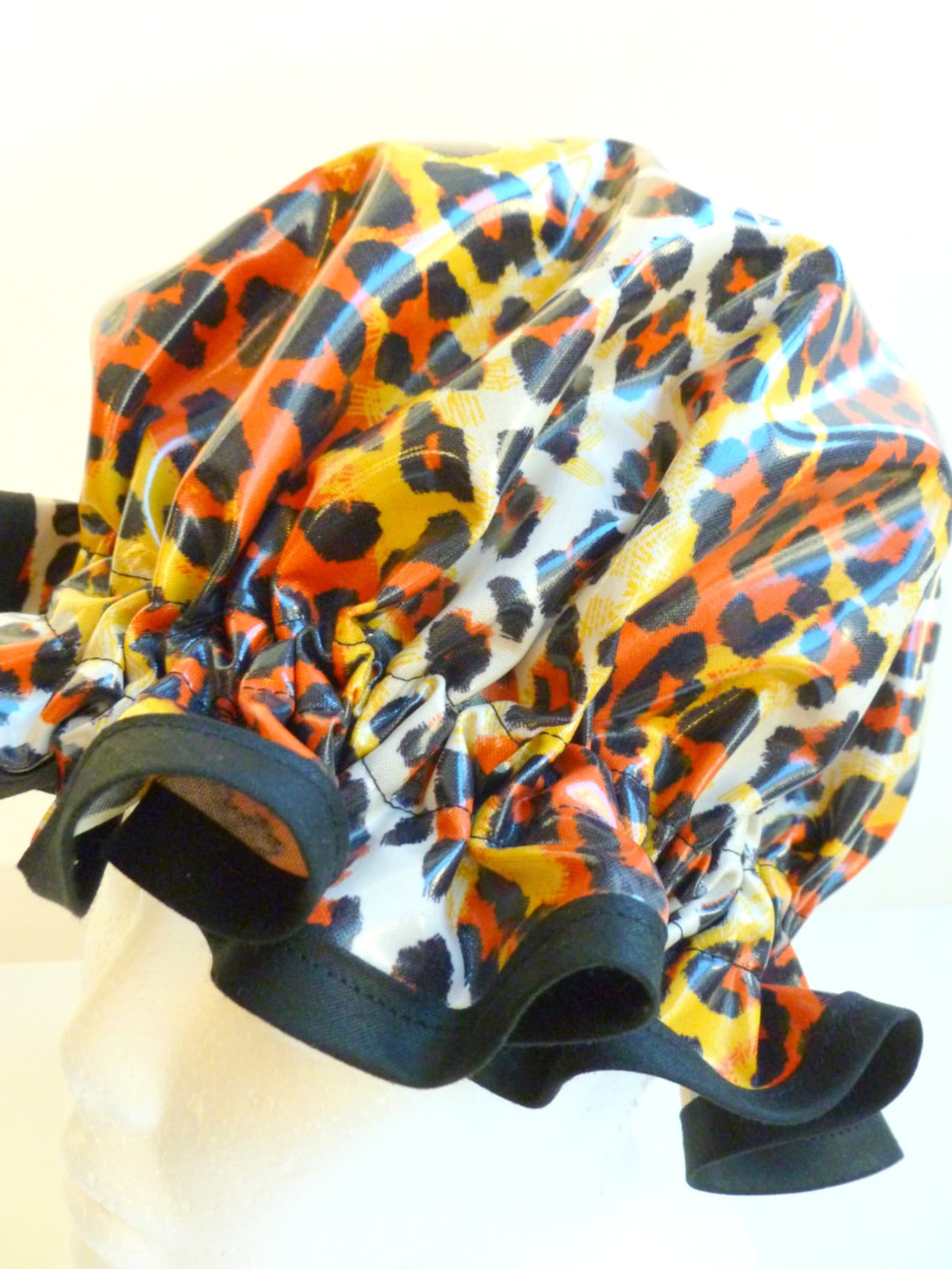 Vintage Shower Caps Cheetah Adult Size - Wipeable and Washable, BPA ...