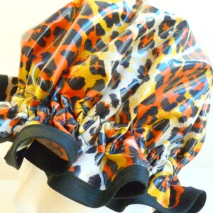 Vintage Shower Caps Cheetah Adult Size - Wipeable and Washable, BPA ...