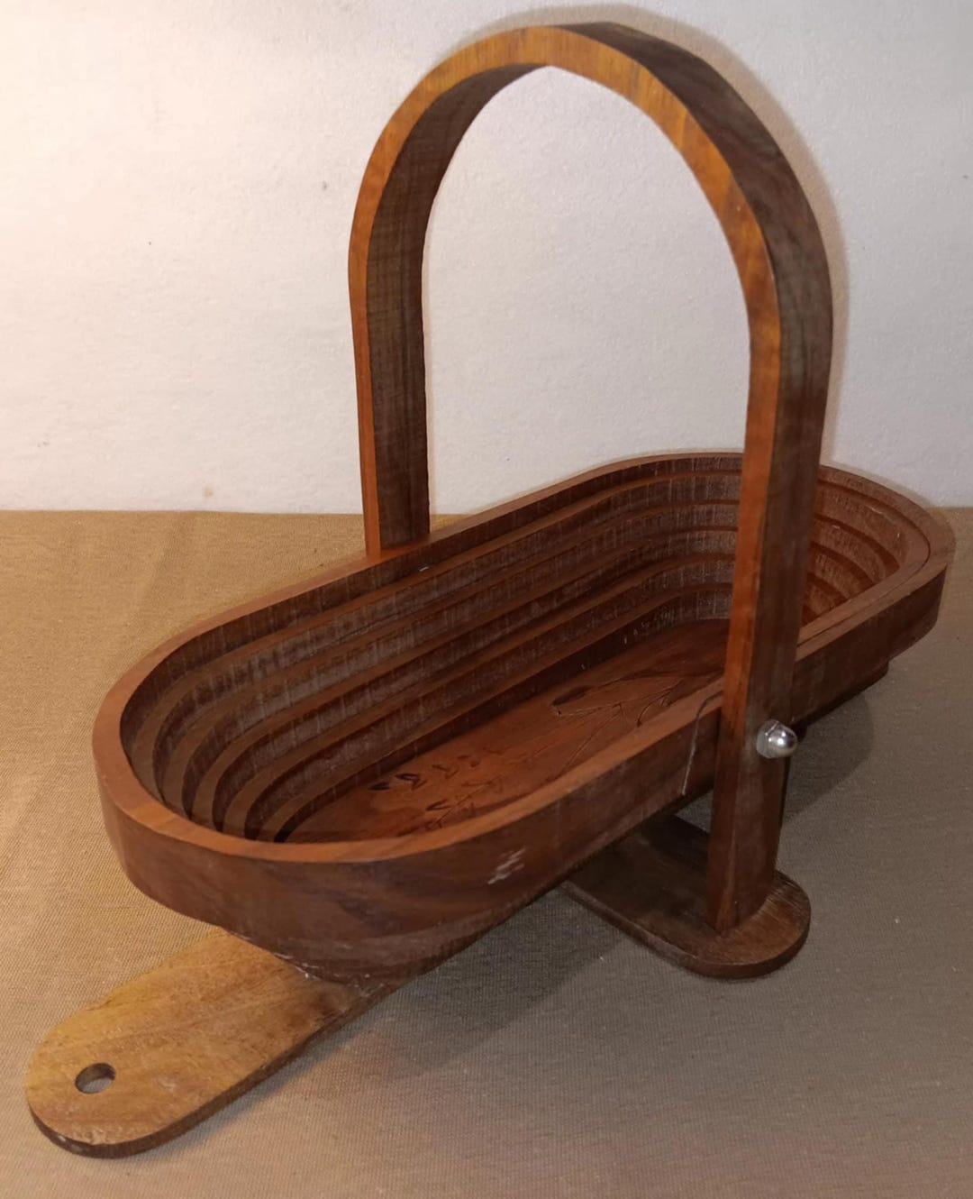 Collapsible Wooden Basket That Collapses Hand Made Wooden Basket With ...