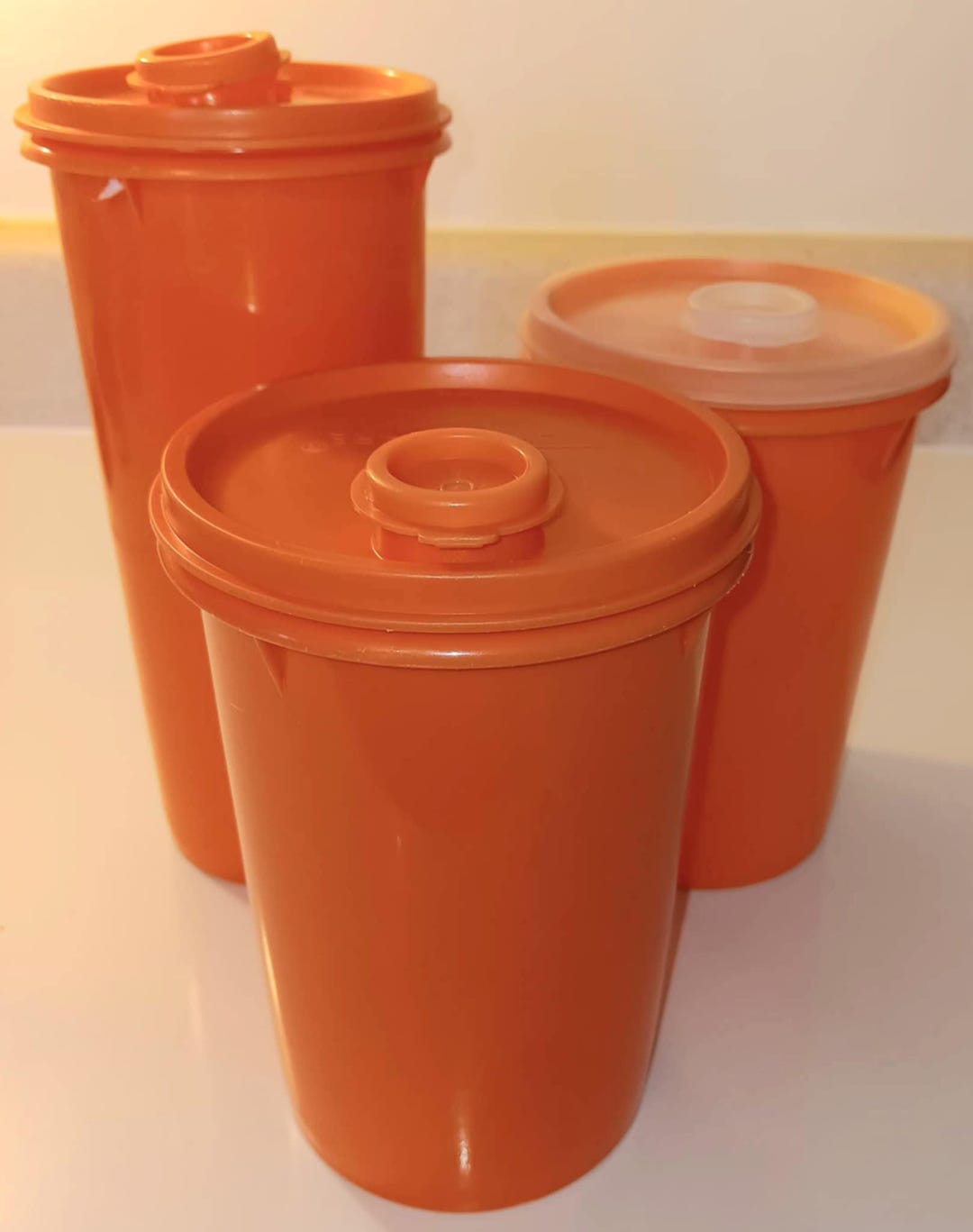 Orange Tupperware Canister Set of Vintage Tupperware Canisters by ...