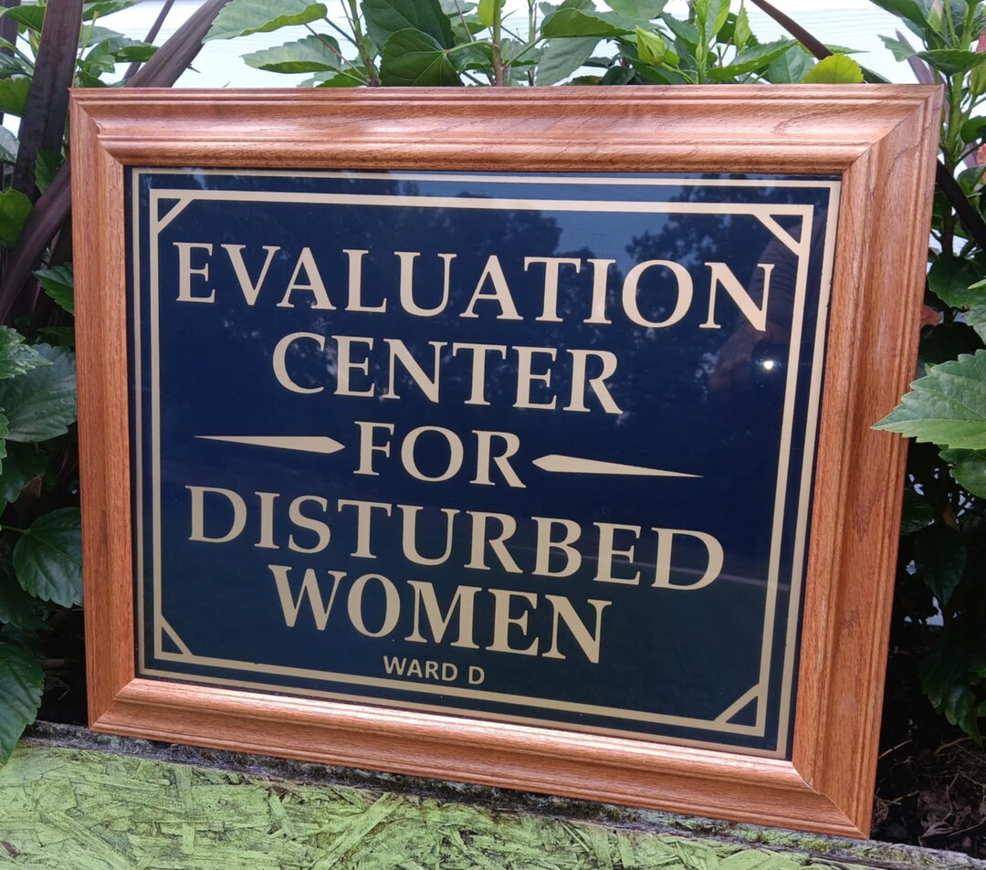 Insane Asylum Sign: Funny Disturbed Women Art - Etsy