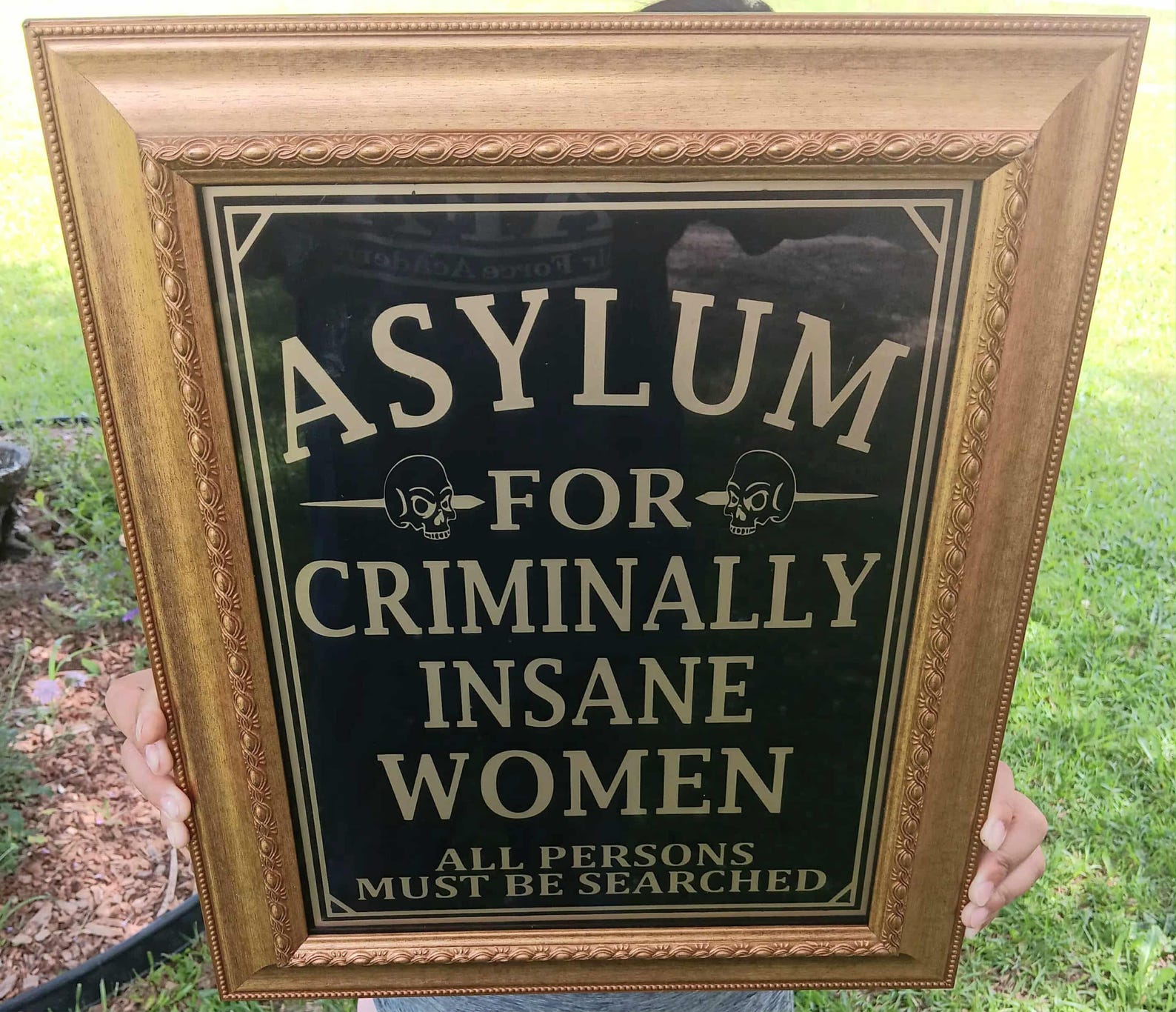 Insane Asylum Picture Sign: Criminally Insane Women, Repurposed Vintage ...