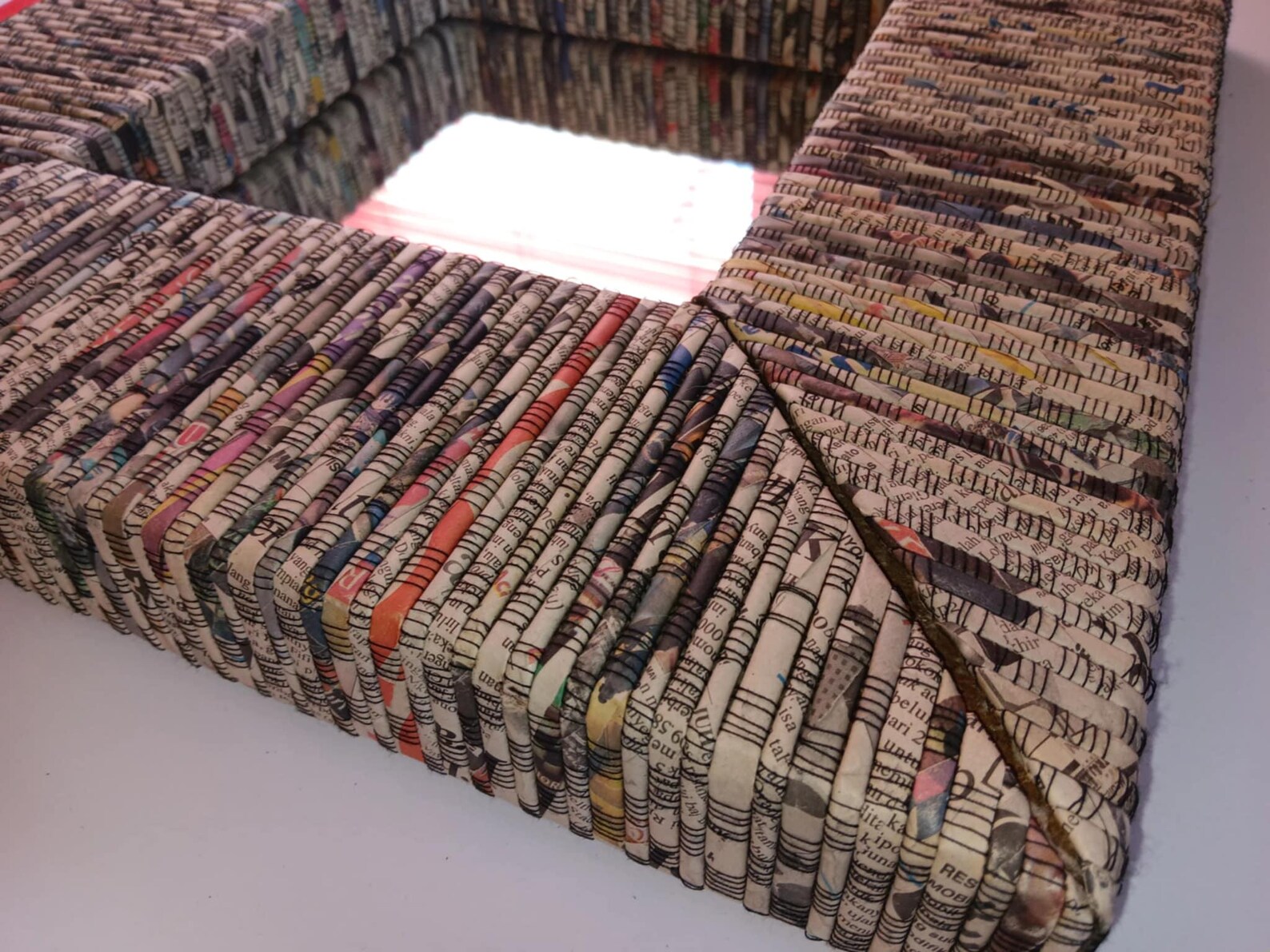 Newspaper Mirror Made Out of Newspapers Mirror Made From Recycled ...