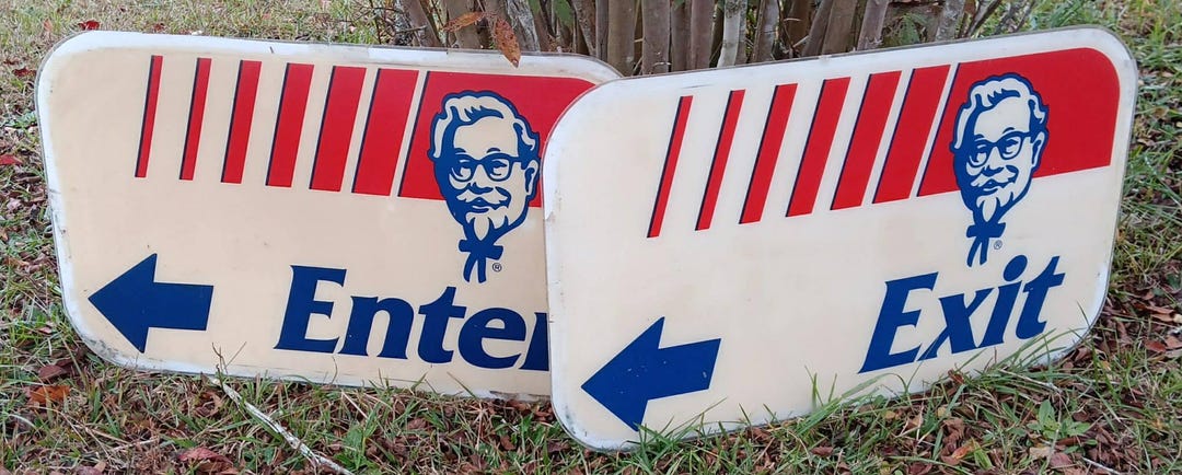 Vintage Kentucky Fried Chicken Sign ' Vintage KFC Sign ' Vintage KFC ...