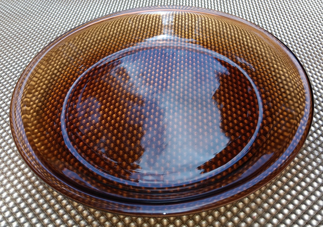 Vintage Anchor Hocking Brown Dinner Plate and Golden Plate by Anchor ...