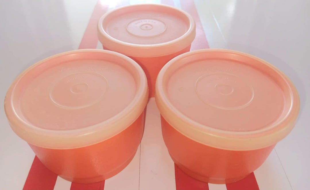 Orange Tupperware Snack Set of Vintage Tupperware Snack Containers by ...