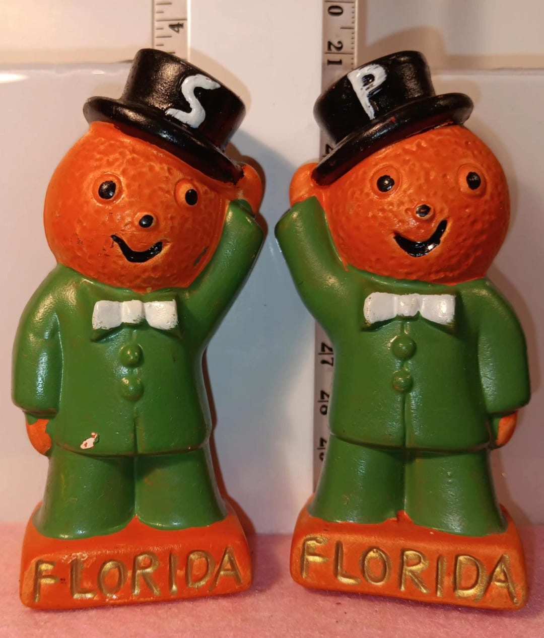Florida Orange Men Salt and Pepper Shakers Florida Orange Men Salt ...