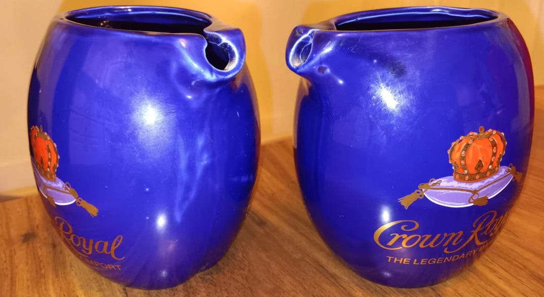 Vintage Crown Royal Ceramic Pitcher Jug With Spout - Vintage Crown ...