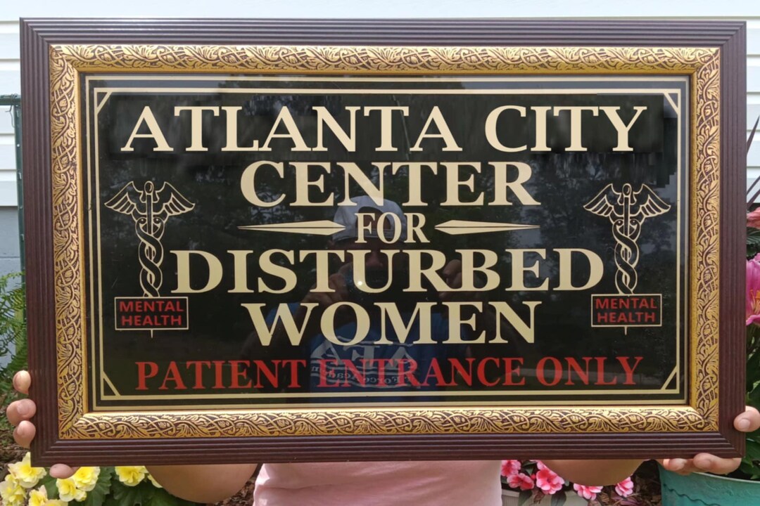 Insane Asylum Sign: Repurposed Vintage Frame - Etsy