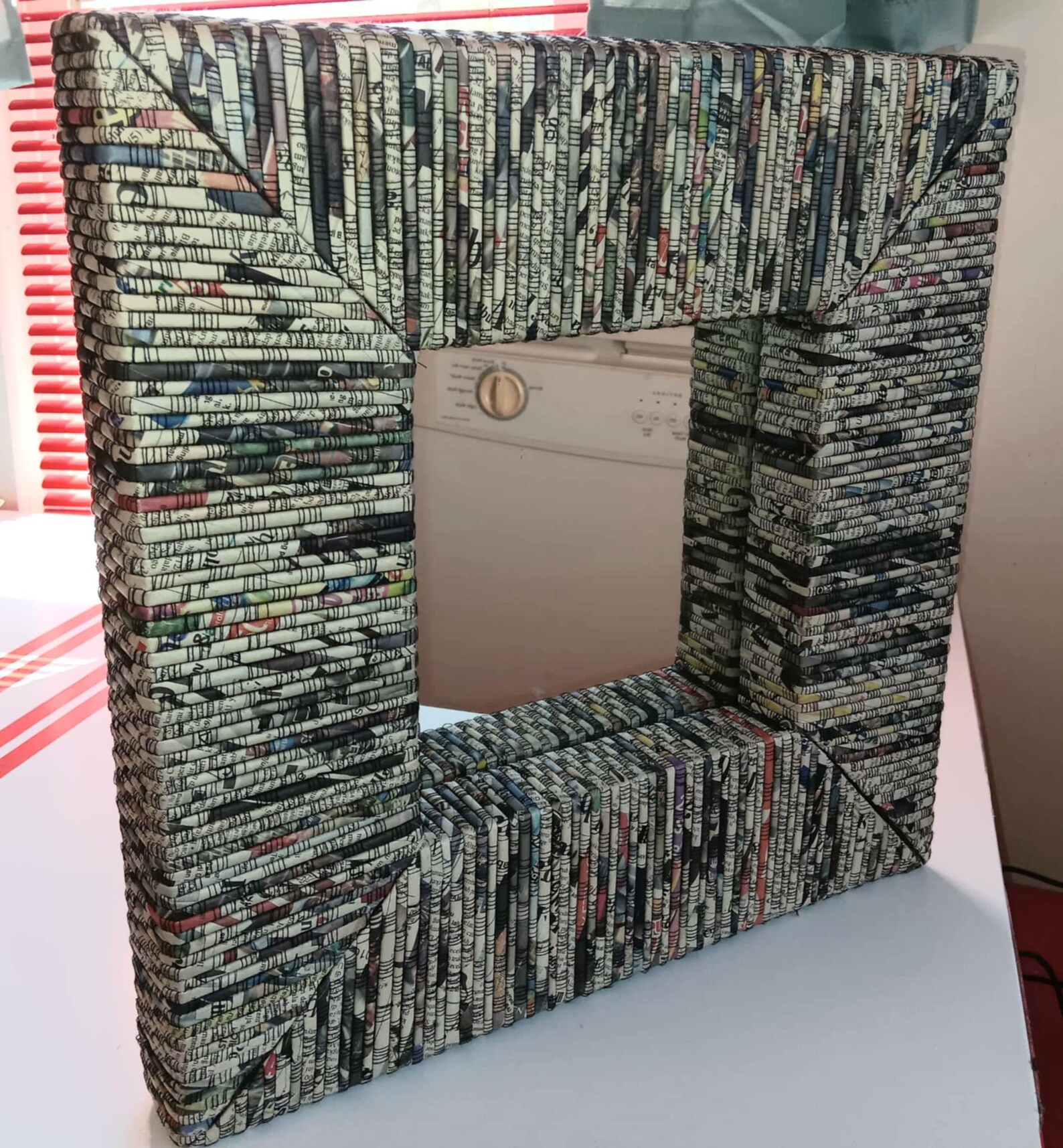 Newspaper Mirror Made Out of Newspapers Mirror Made From Recycled ...