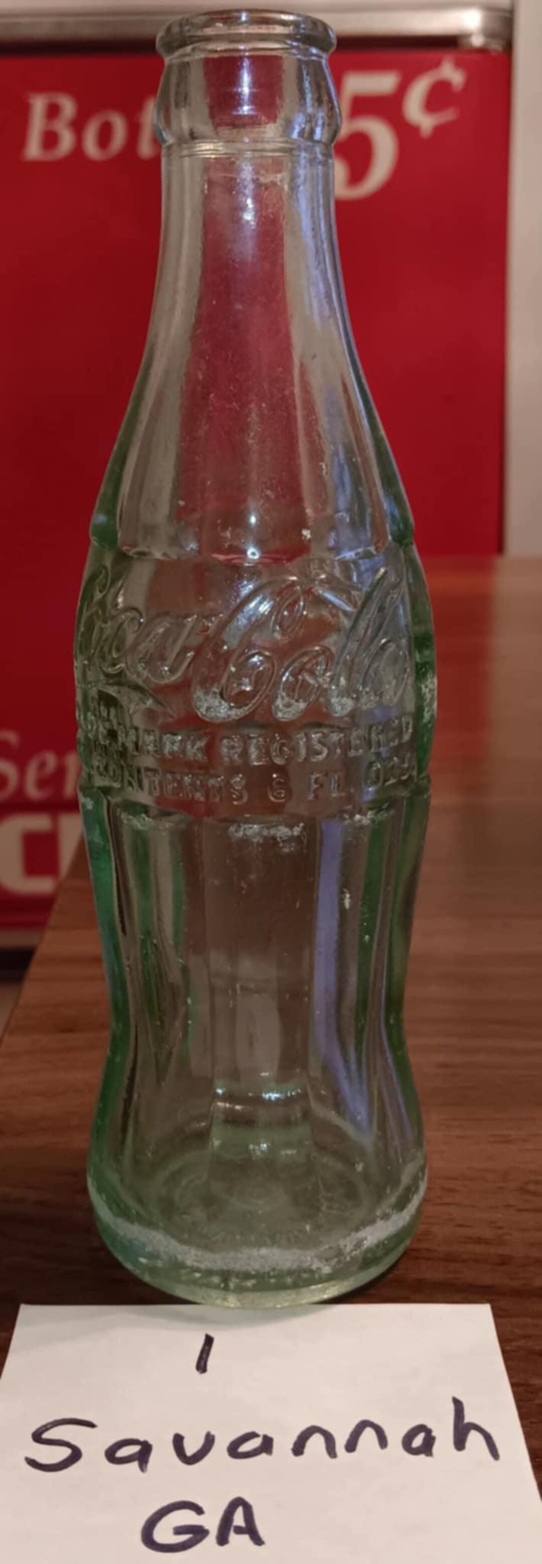 Vintage Coca-cola Bottle From Savannah Georgia Coca-cola Bottle ...