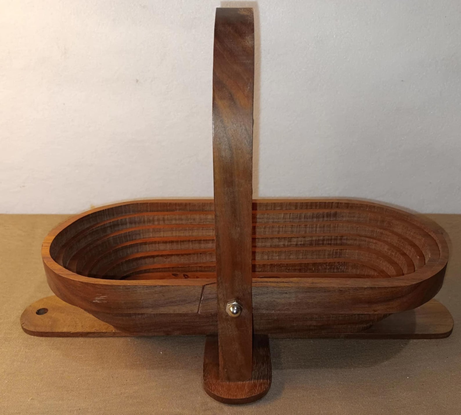 Collapsible Wooden Basket That Collapses Hand Made Wooden Basket With ...