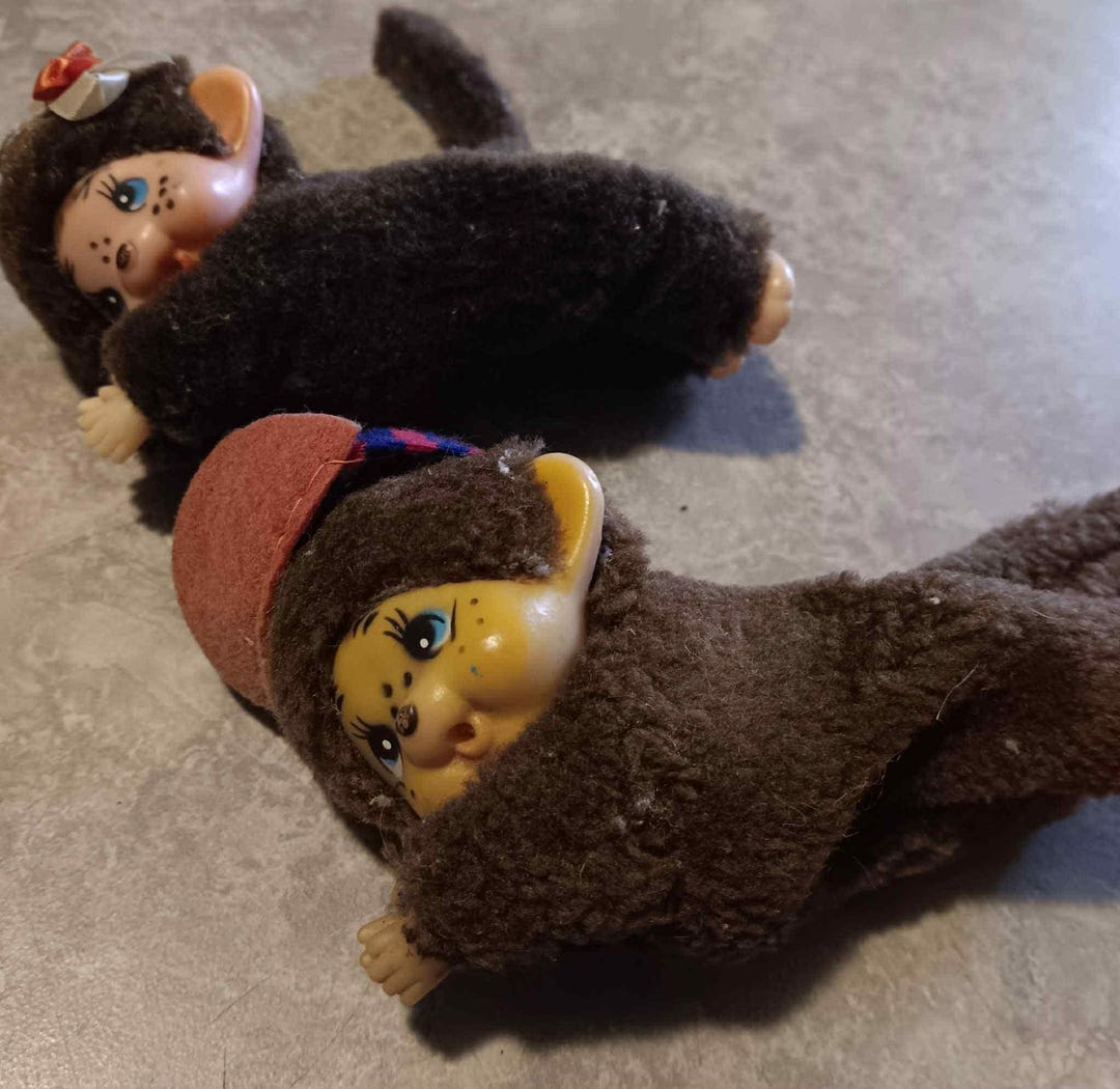 Vintage Monchhichi Gripper ' Vintage Monchhichi Clip on Monchhichi Doll ...