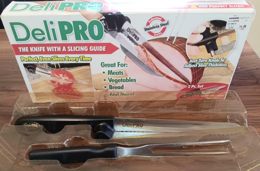 Vintage Deli Pro Slicing Knife With Guide for Slicing Vegetable Slicing ...