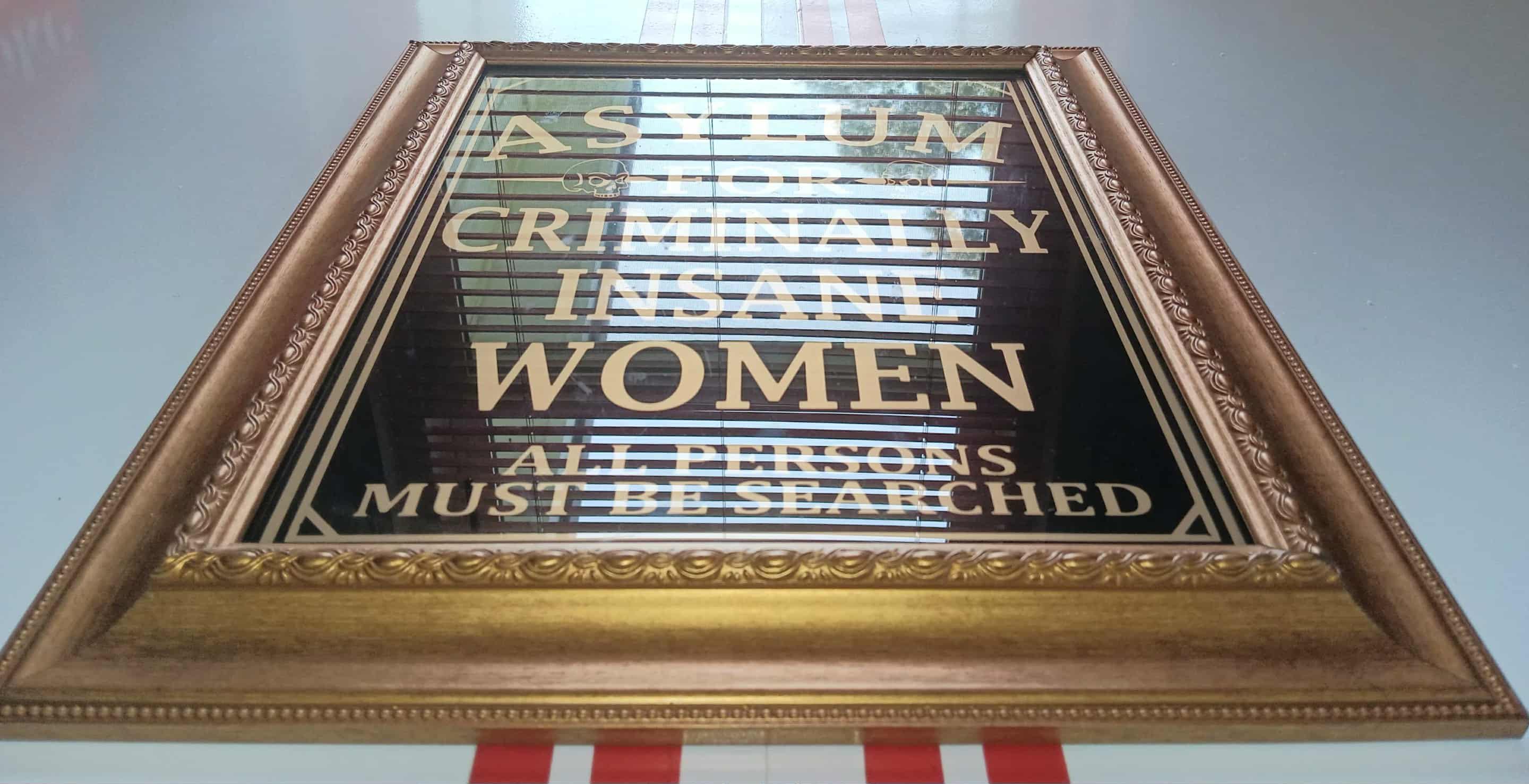 Insane Asylum Picture Sign: Criminally Insane Women, Repurposed Vintage ...
