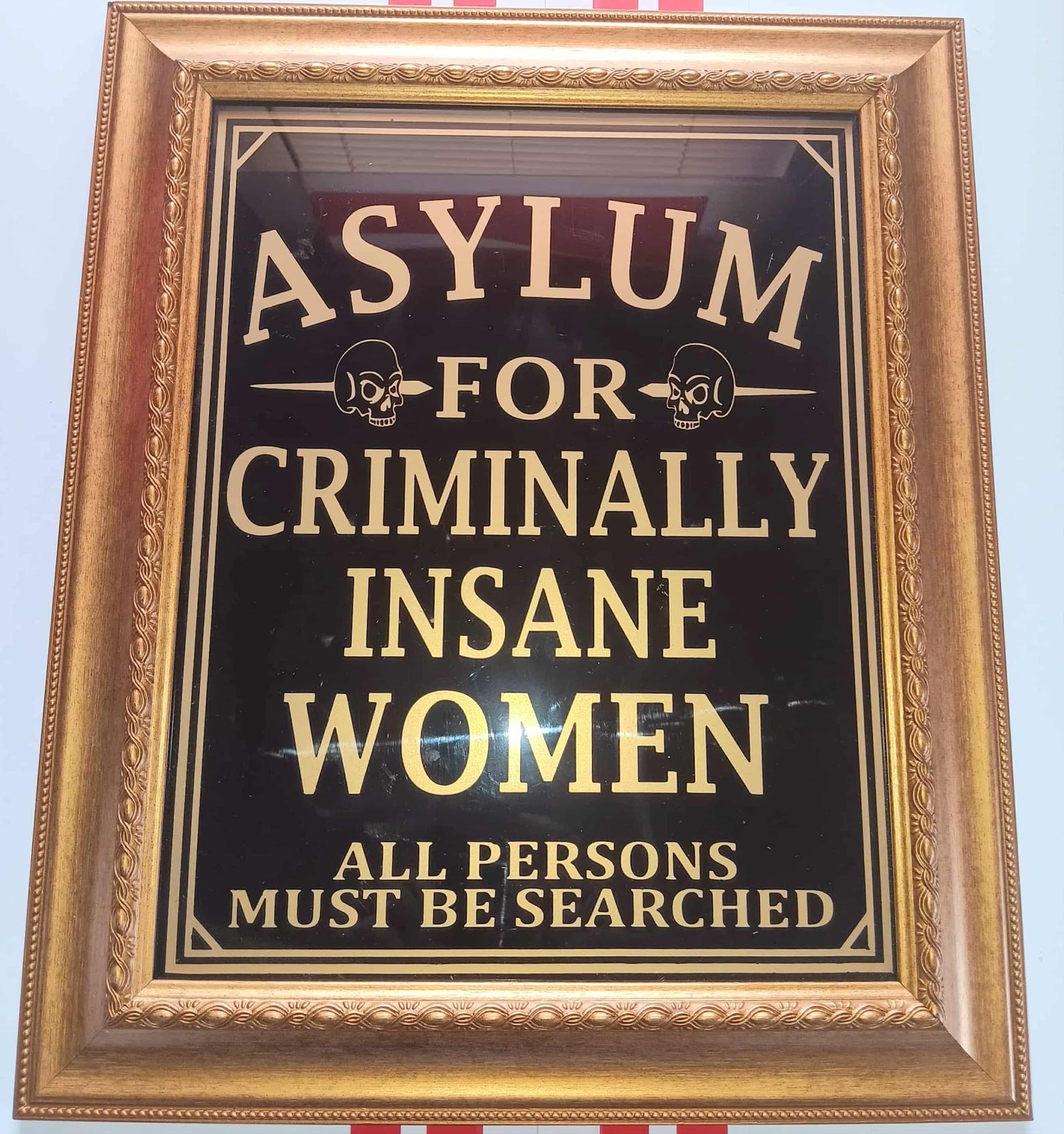 Insane Asylum Picture Sign: Criminally Insane Women, Repurposed Vintage ...