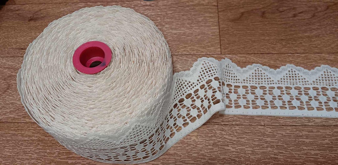 Vintage Lace Vintage Ivory Lace Roll of 25 Yards Vintage 2 3/4 Inch ...