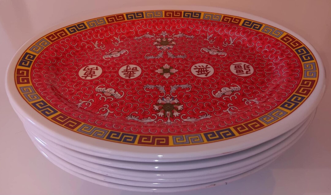 Melamine Plate Set of Melamine Plates for Chinese Longevity Plate Set ...