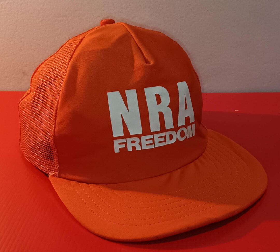 Vintage NRA Hunter Orange Freedom Hat - Vintage Trucker Hat for ...