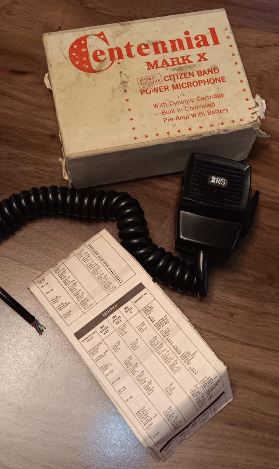 Vintage CB Microphone - Vintage Realistic CB Radio Microphone With Box - Vintage Realistic Trc ...