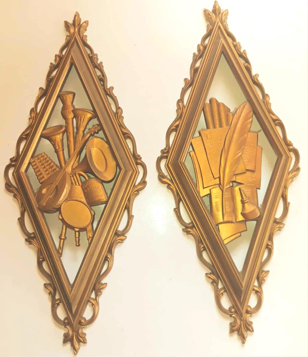 Vintage Syroco Plaques by SYROCO Music Plaque Set of Music Plaques by ...