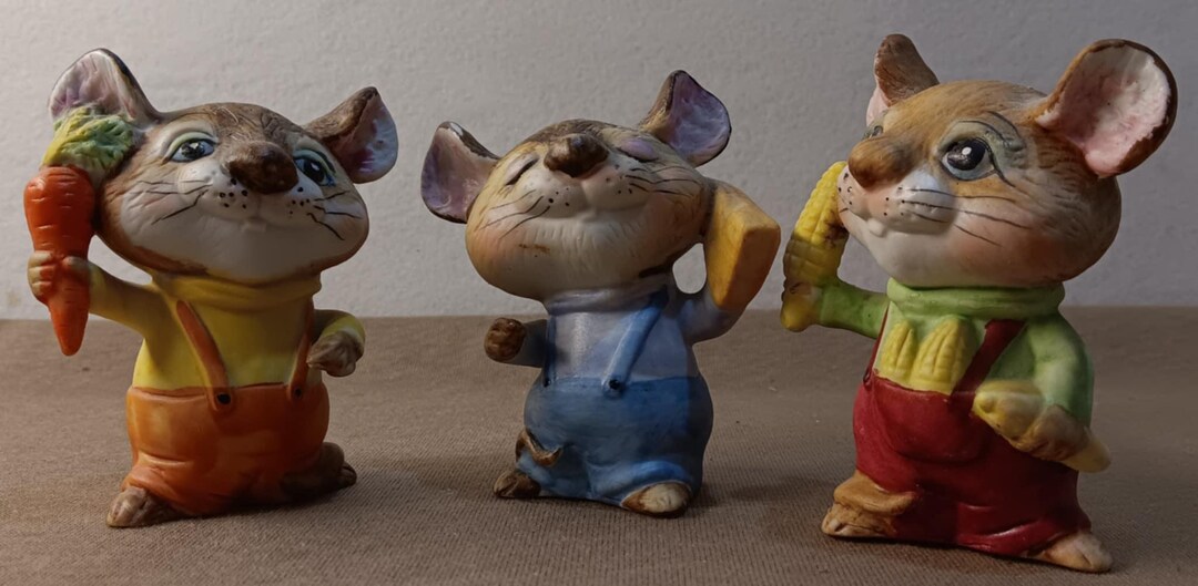 Vintage Homco Ceramic Mice Set ' Vintage Ceramic Homeco Mice ' Vintage ...