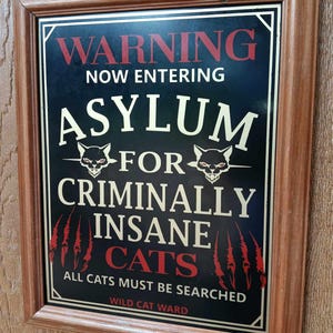 Custom Made Cat Sign for My Cat Owners Sign for Cat Lovers Gift Idea ...