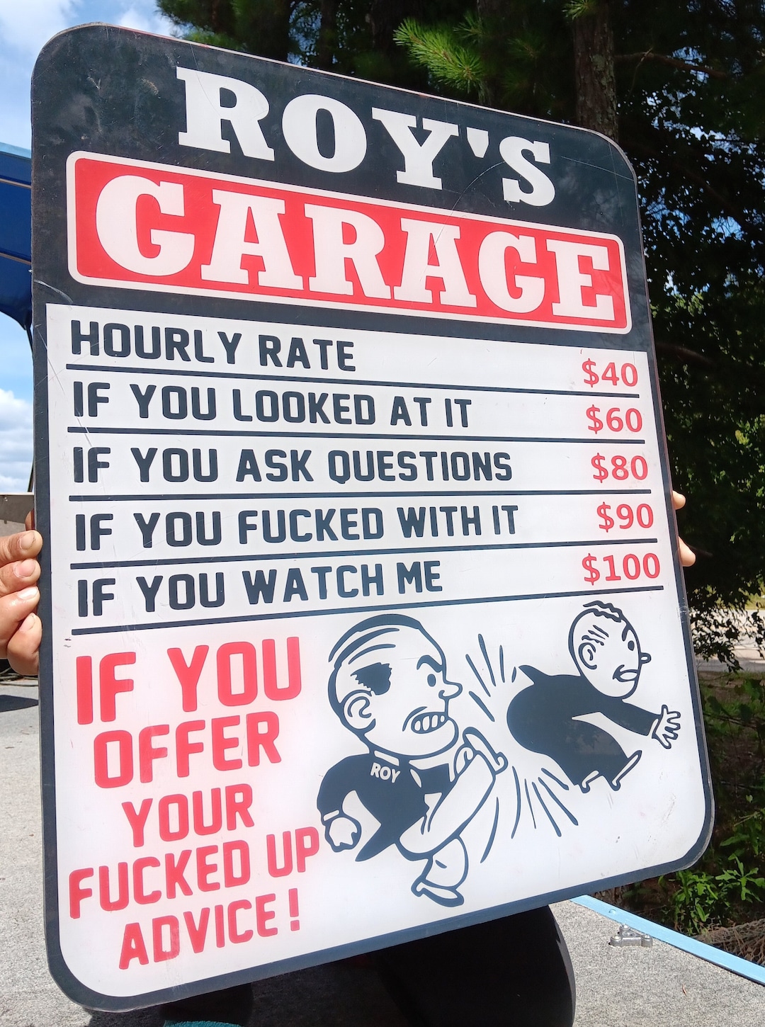 My Garage Sign for Garage - Funny Garage Sign With Name on It - Custom ...