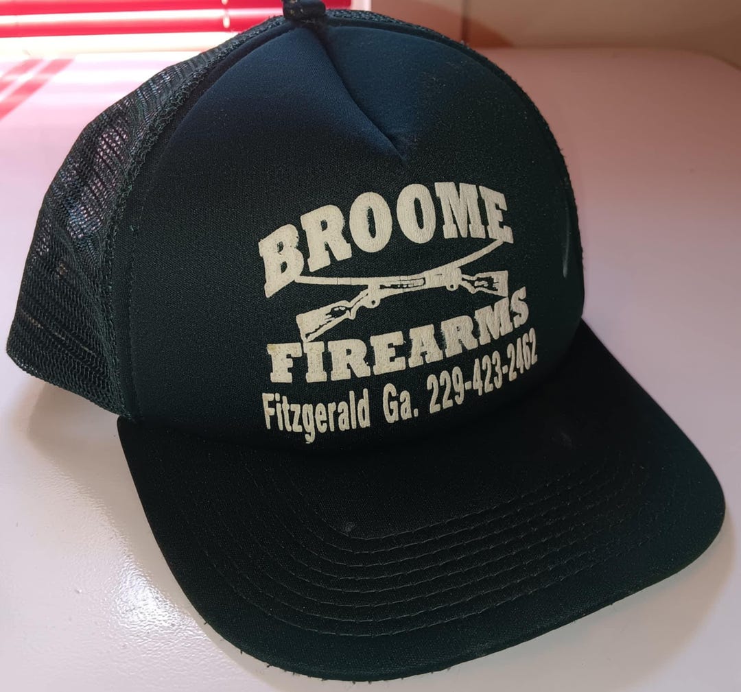 Vintage Broome Firearms Trucker Hat ' Vintage Rifle Snapback Rifle Hat ...