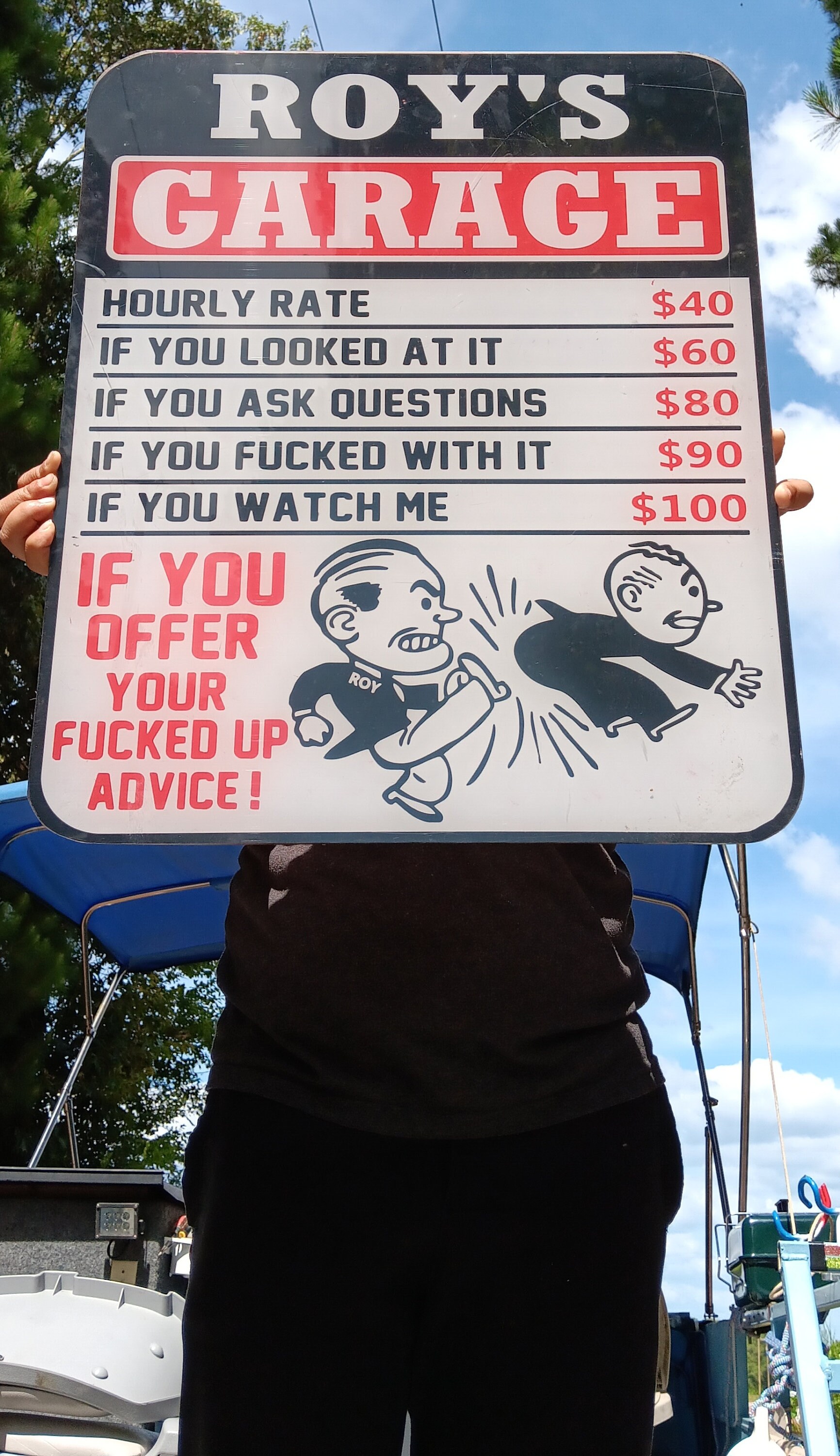 Personalized Garage Sign With Shop Name Garage Sign Rules for My Garage ...