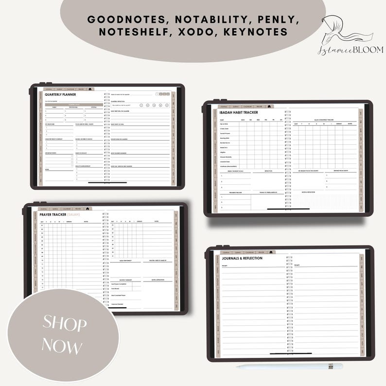 Muslim Digital Planner 2026 and Undated • Islamic Life Planner With ...