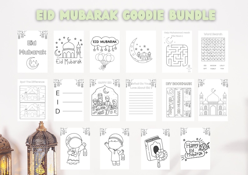 Eid Mubarak Activity Pack Goodie Bag Bundle | Activity Book | Bookmarks ...