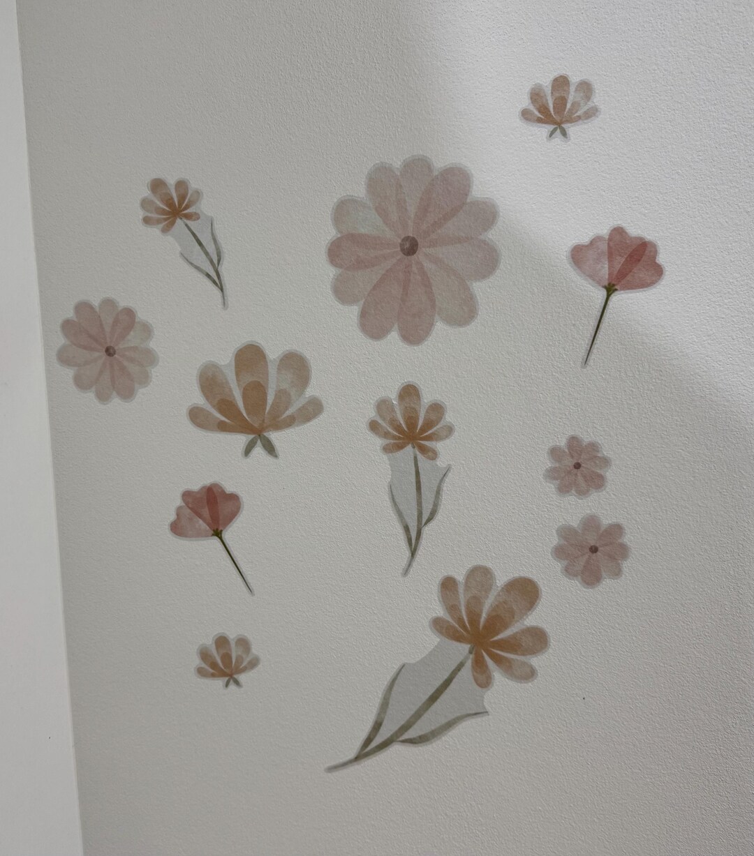 Floral Nursery Sticker Wall Decals Print Ready Made to Order 17 Pieces ...
