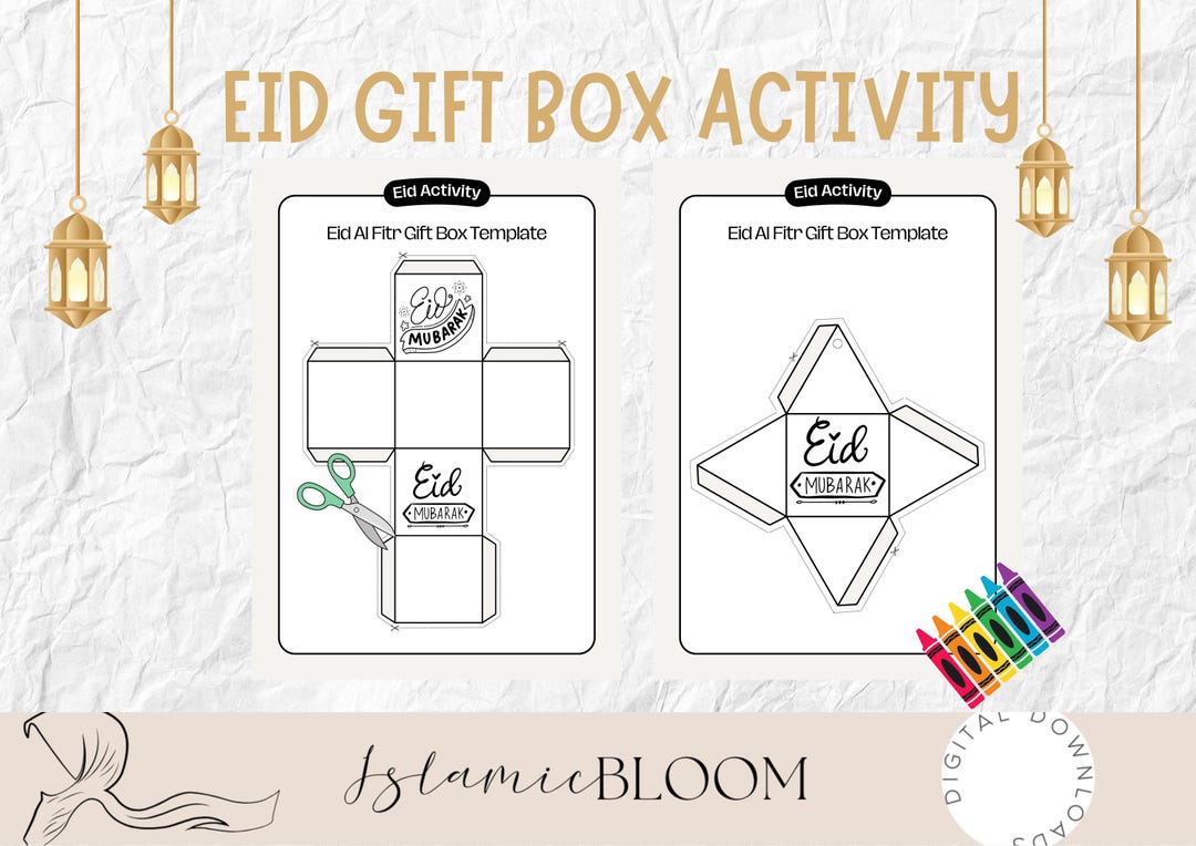 Eid Gift Box Activity | DIY Eid Mubarak Gift Box Template | Fun Kids ...