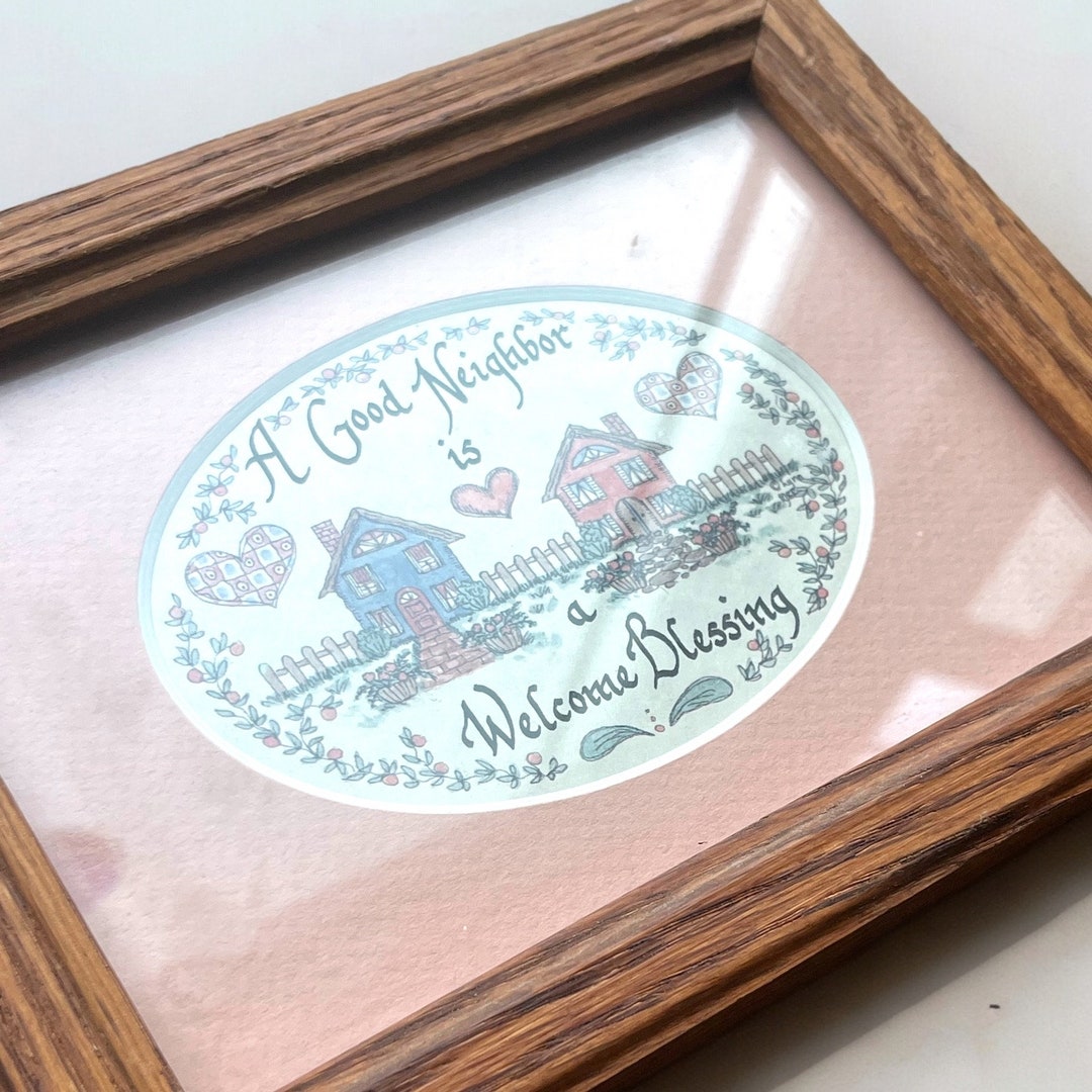 Vintage Neighborhood Welcome Wall Hanging Decor Cottagecore Charming ...