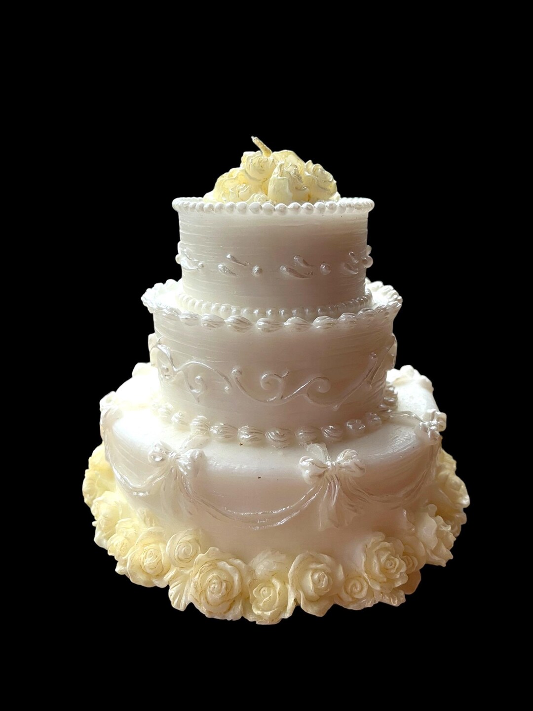 Vintage Wedding Candle Russ Mid Century Modern Cake Unique Decor 1980s ...