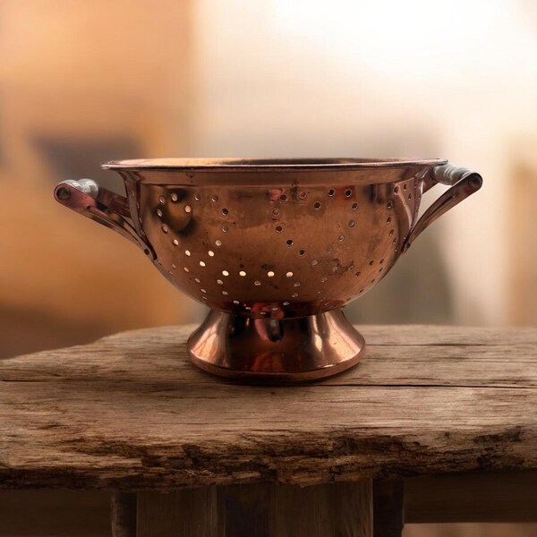 Copper Colander - Etsy
