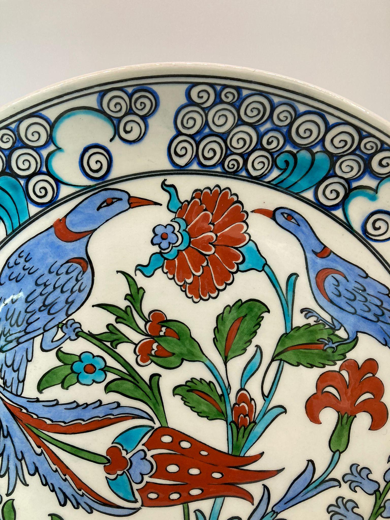 Turkish Hand-painted Porcelain Çini Plate - Etsy