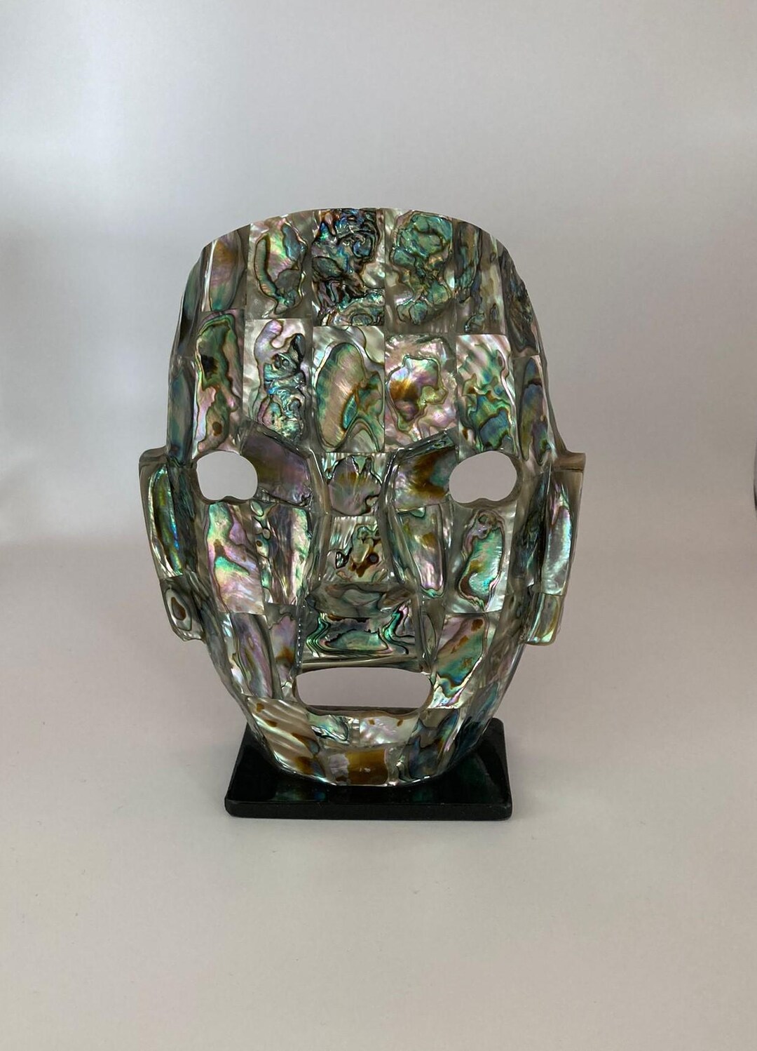 Mexican Abalone Shell Mask, Aztec/mayan Motif - Etsy