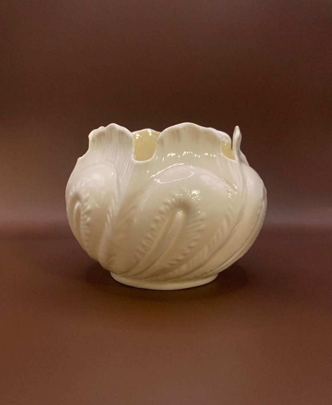 Belleek Ireland Porcelain Cabbage Leaf Bowl - Etsy
