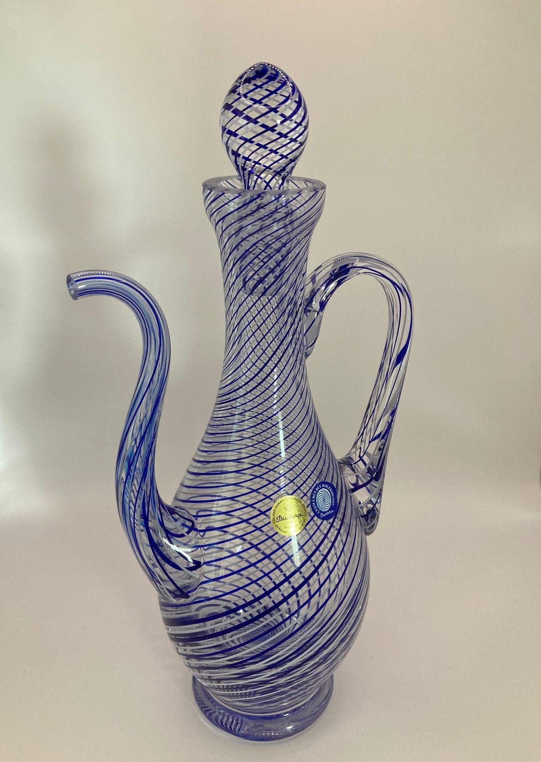 14” Turkish Pasabahce Opaque Twist Crystal Decanter With Stopper - Etsy