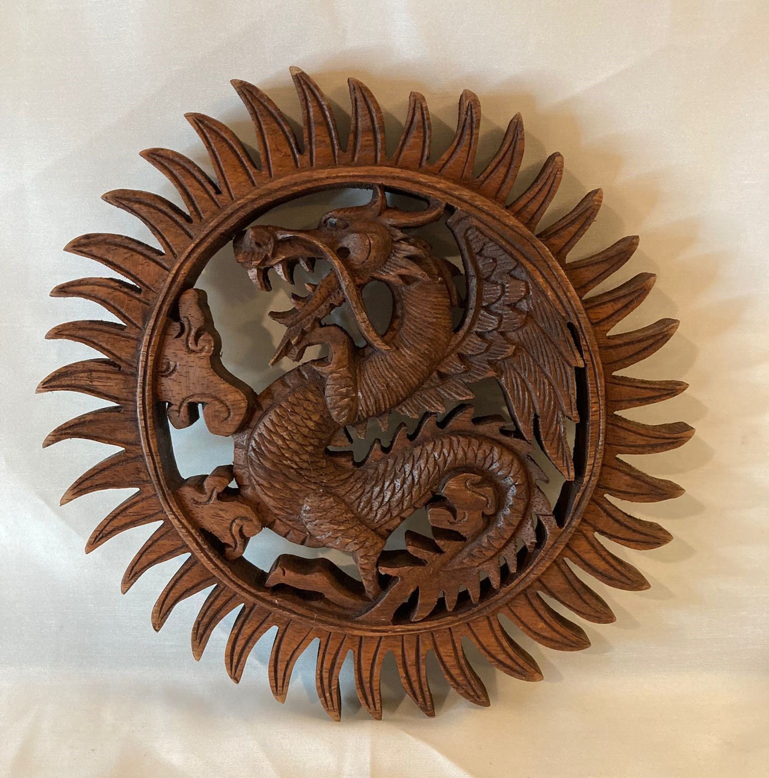 Handcrafted Wooden Dragon Wall Décor - Etsy