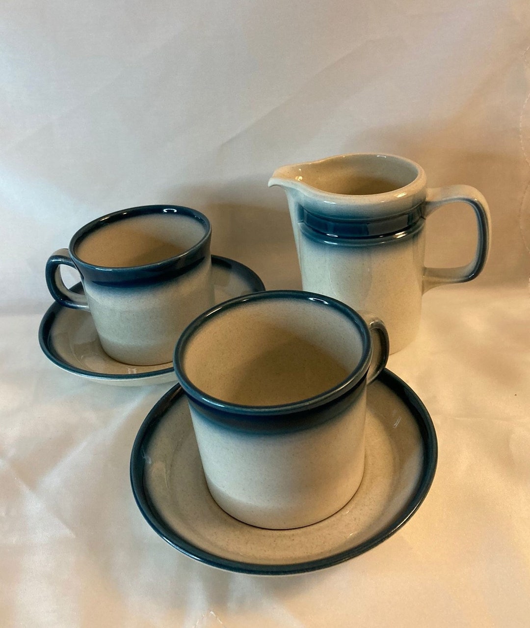 Wedgwood Blue Pacific Stoneware Coffee Set for 2 - Etsy