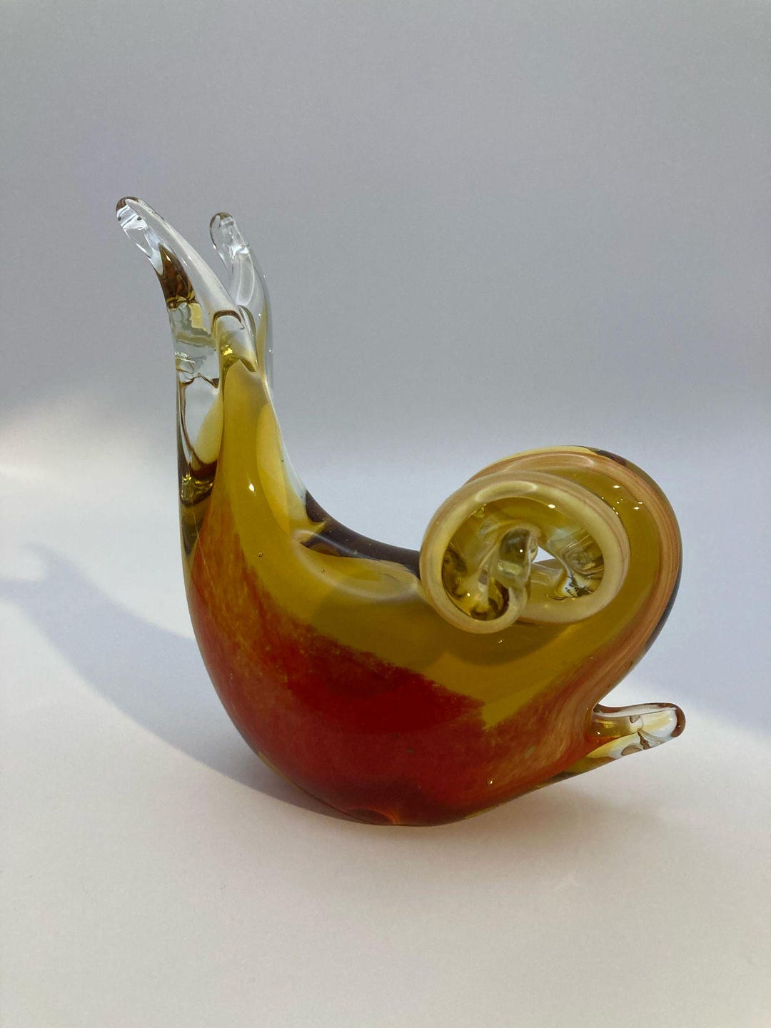 Vintage Murano Art Glass Snail Figurine - Etsy