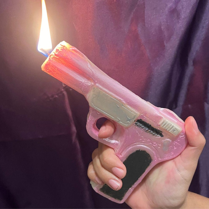 Candle Gun Pistol, Unique Candles, Gun Shaped Candles, Fun Candle, Gun ...
