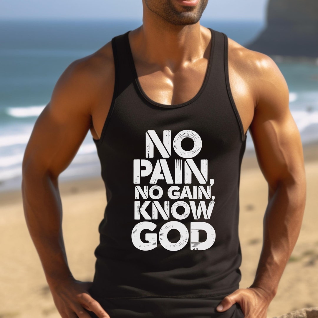 Christian Workout Shirt for Him Exercise Tank Top Bible Verse Fitness ...